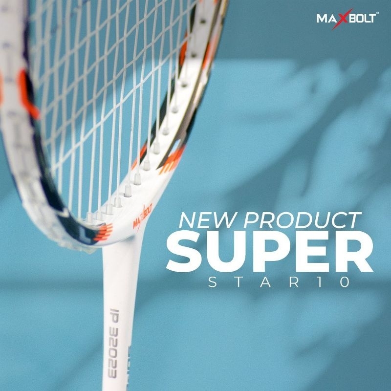 Jual Raket Badminton Maxbolt Superstar 10 Original 43 Lbs Free Tas Dan ...