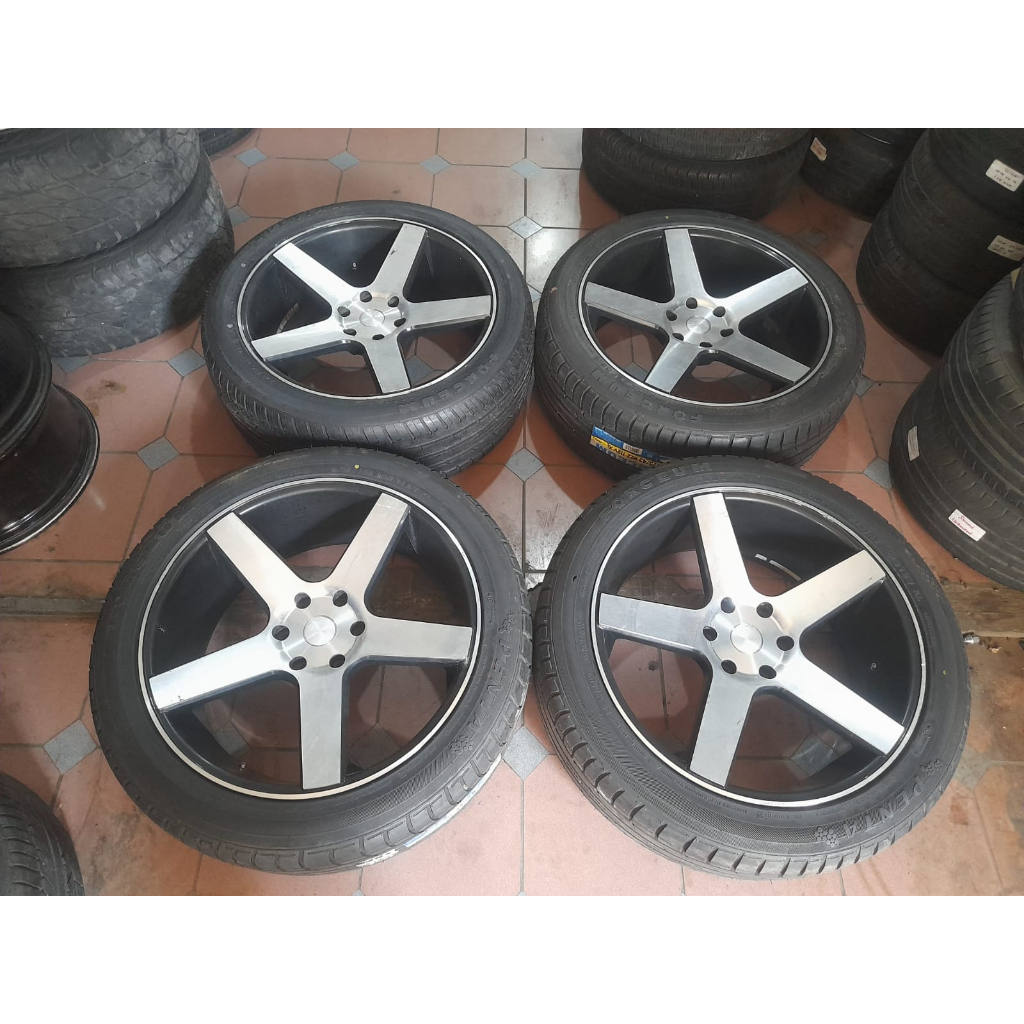 Jual VELG SEKEN RESING MOBIL VOSSEN RING 22 HOLE 6X139 + BAN U/ PAJERO ...