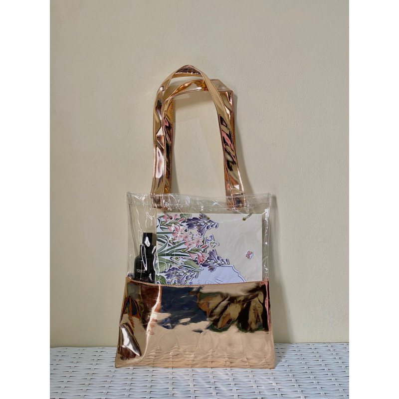 Jual Hologram Transparent Totebag PVC Clear Tote Bag Tebal / Holo ...