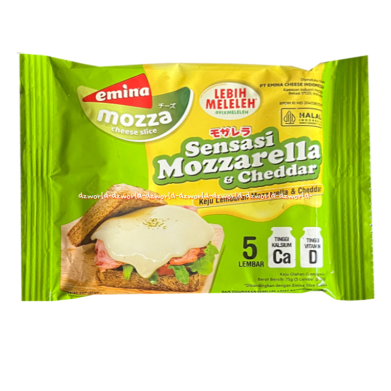 Jual Emina Moza 5Lembar Cheese Slize Sensasi Mozzarella & Cheddar Lebih ...