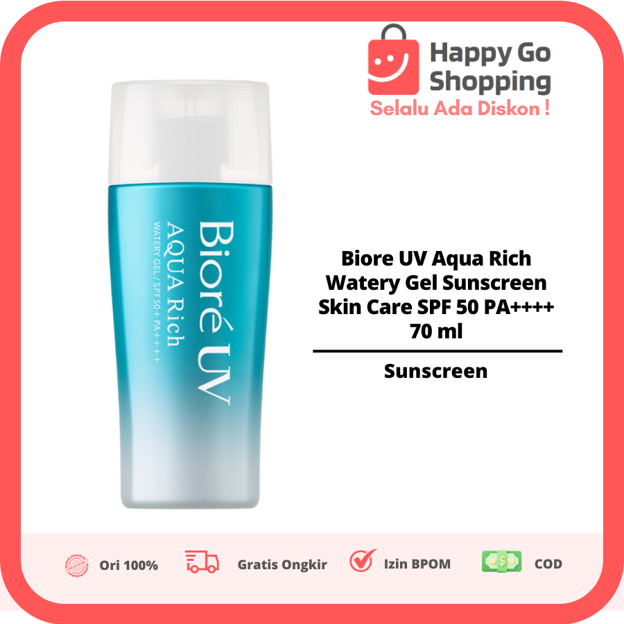 Jual Biore UV Aqua Rich Watery Gel Sunscreen Skin Care SPF 50 PA++++ 70 ...