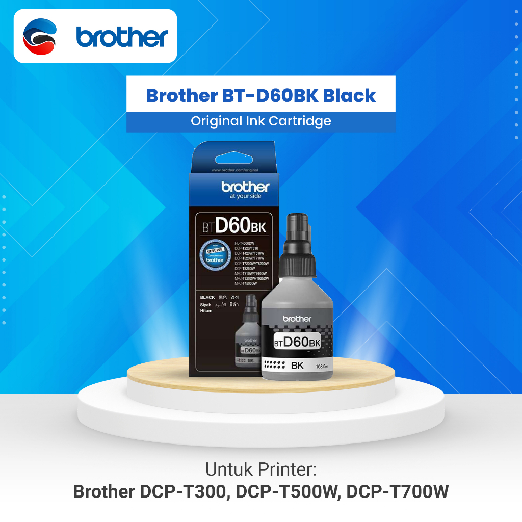 Jual BROTHER Tinta D60BK D60 BK BTD60BK D 60BK Black Ink Refill ...