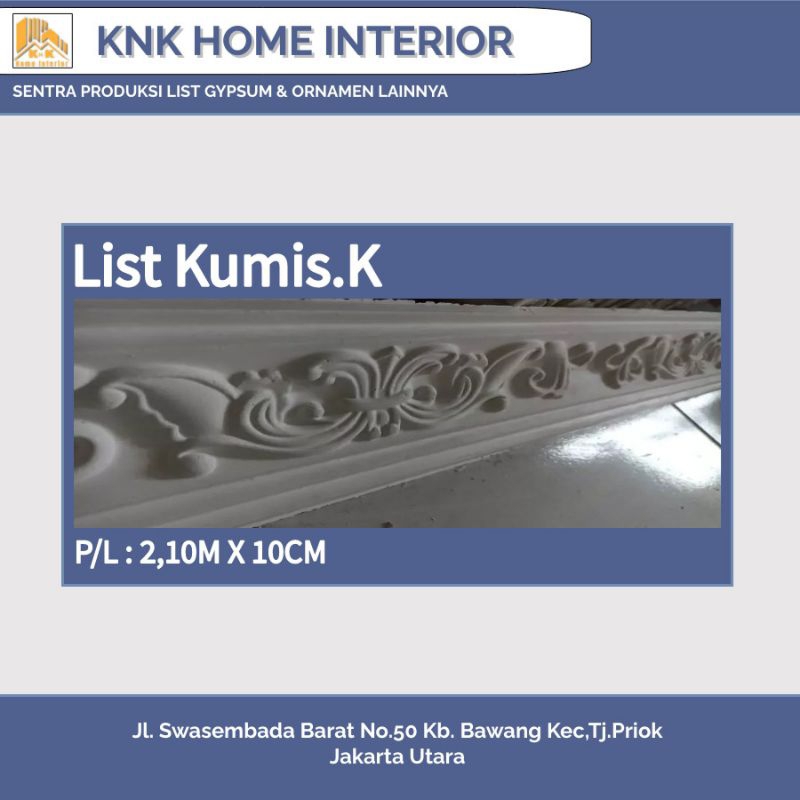 Jual List Gypsum 10cm / Lis Gypsum Motif Kembang & Simpel / List Plafon ...