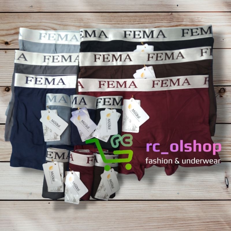 Jual FEMA BOXER || CELANA DALAM PRIA MODEL BOXER MEREK FEMA || 1 PACK ...