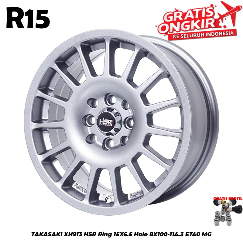 Jual Velg mobil model rally ring 15 HSR TAKASAKI R15 lebar 6,5 Pcd 4X100/114,3 ET40 | Shopee ...