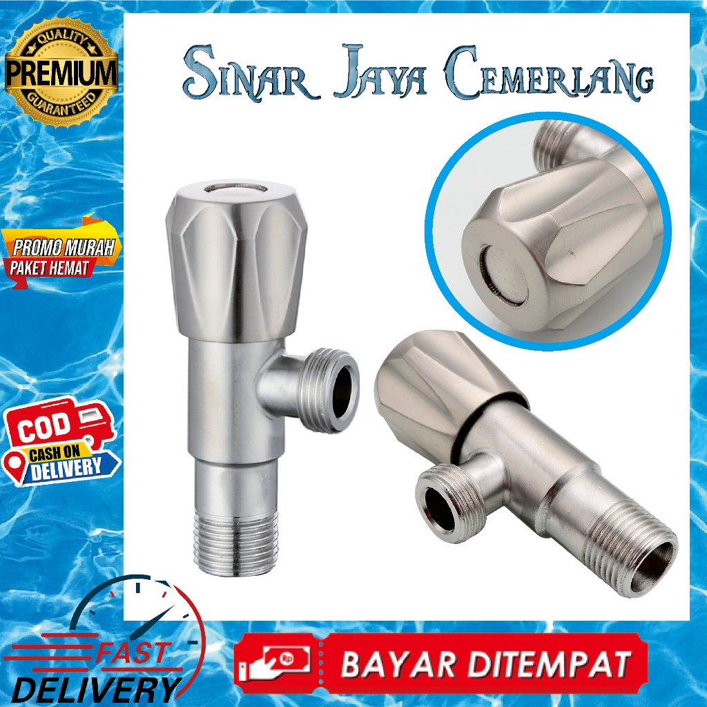 Jual Stop Kran Single Full Stainless | Shopee Indonesia