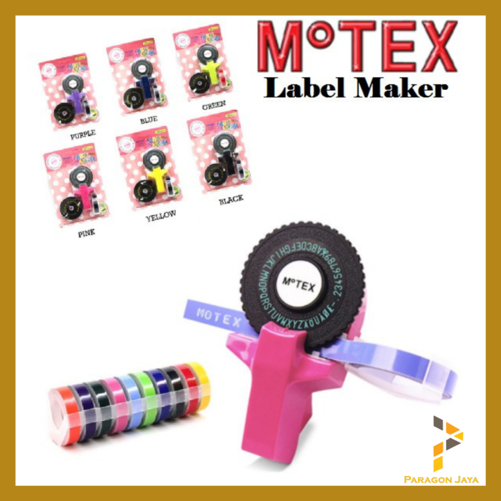 Jual MOTEX label dymo embossing 3D label maker | Shopee Indonesia