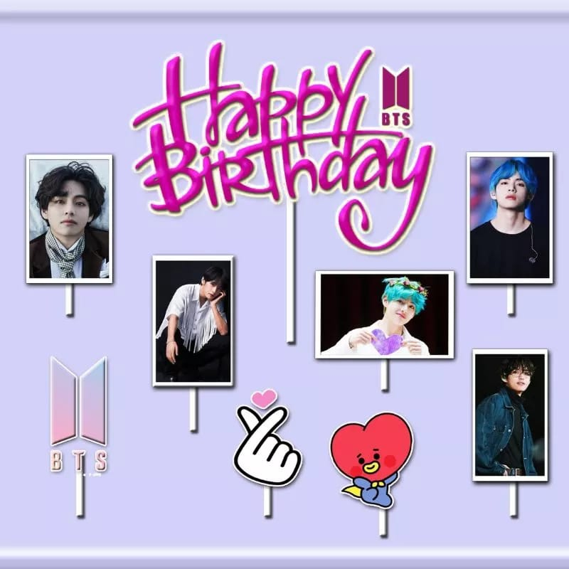Jual bts cake topper hiasan kue untuk ulang tahun tema BTS korea ...