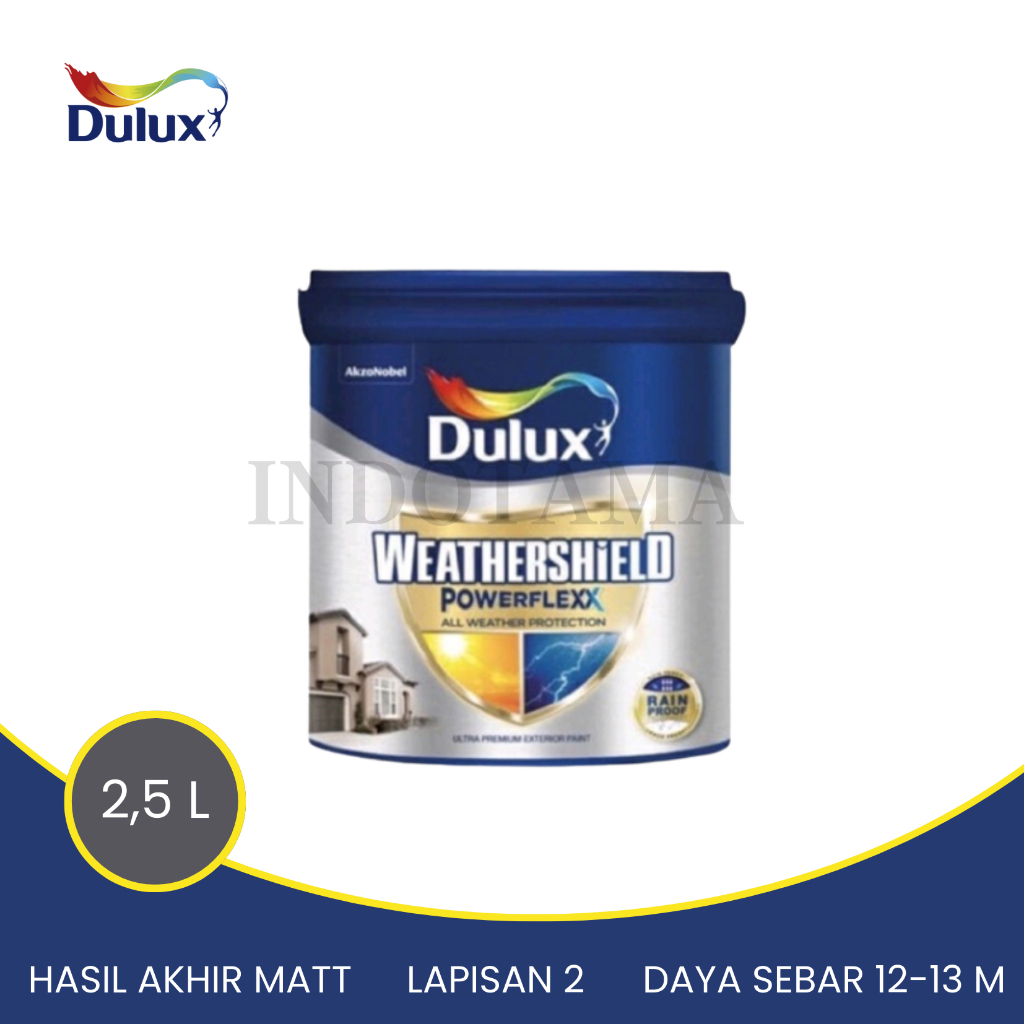 Jual Cat Tembok Eksterior Dulux Weathersield Powerflex Kemasan 2 5l