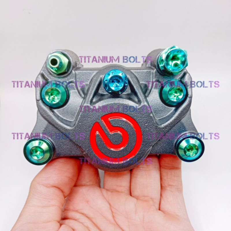 Jual Baut Titanium Kaliper Brembo 2P Titanium Bolts GR5 Original | Shopee Indonesia