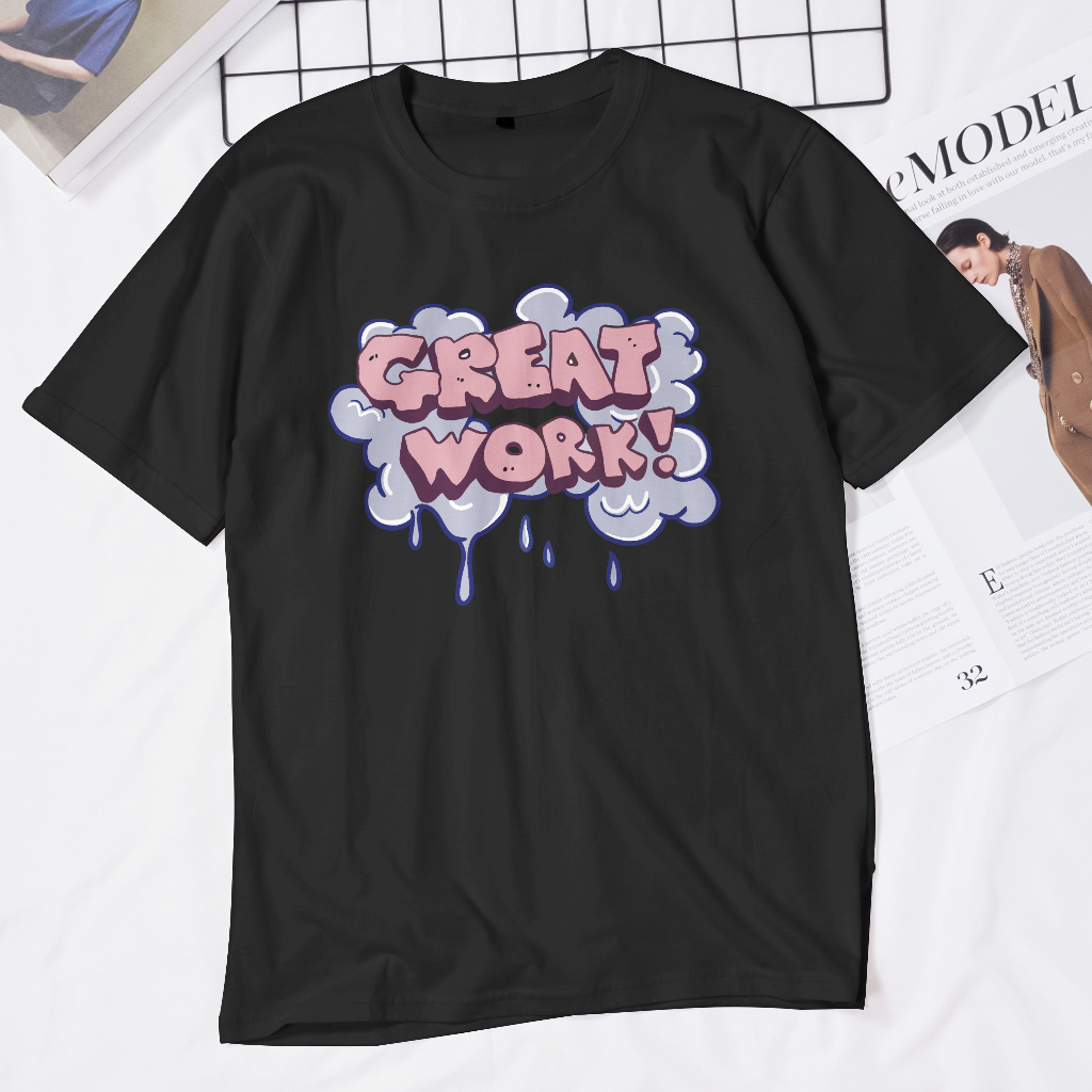 Jual KAOS REMAJA KOREAN STYLE GREAT WORK T - SHIRT COTTON COMBAD 30s ...