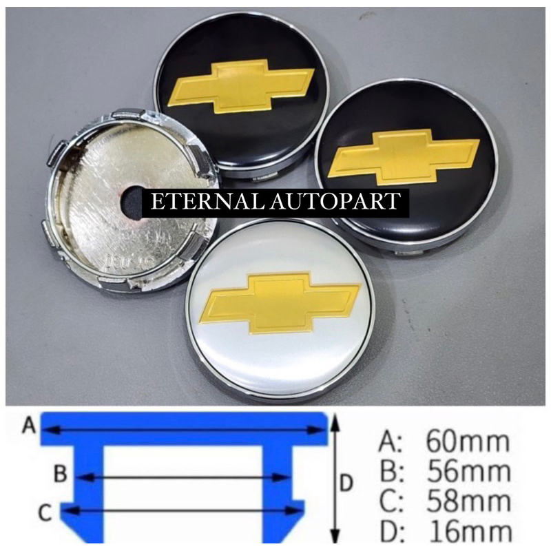 Jual Dop Roda Velg Emblem Chevrolet 60mm Tutup Dop Velg Chevrolet 6cm ...