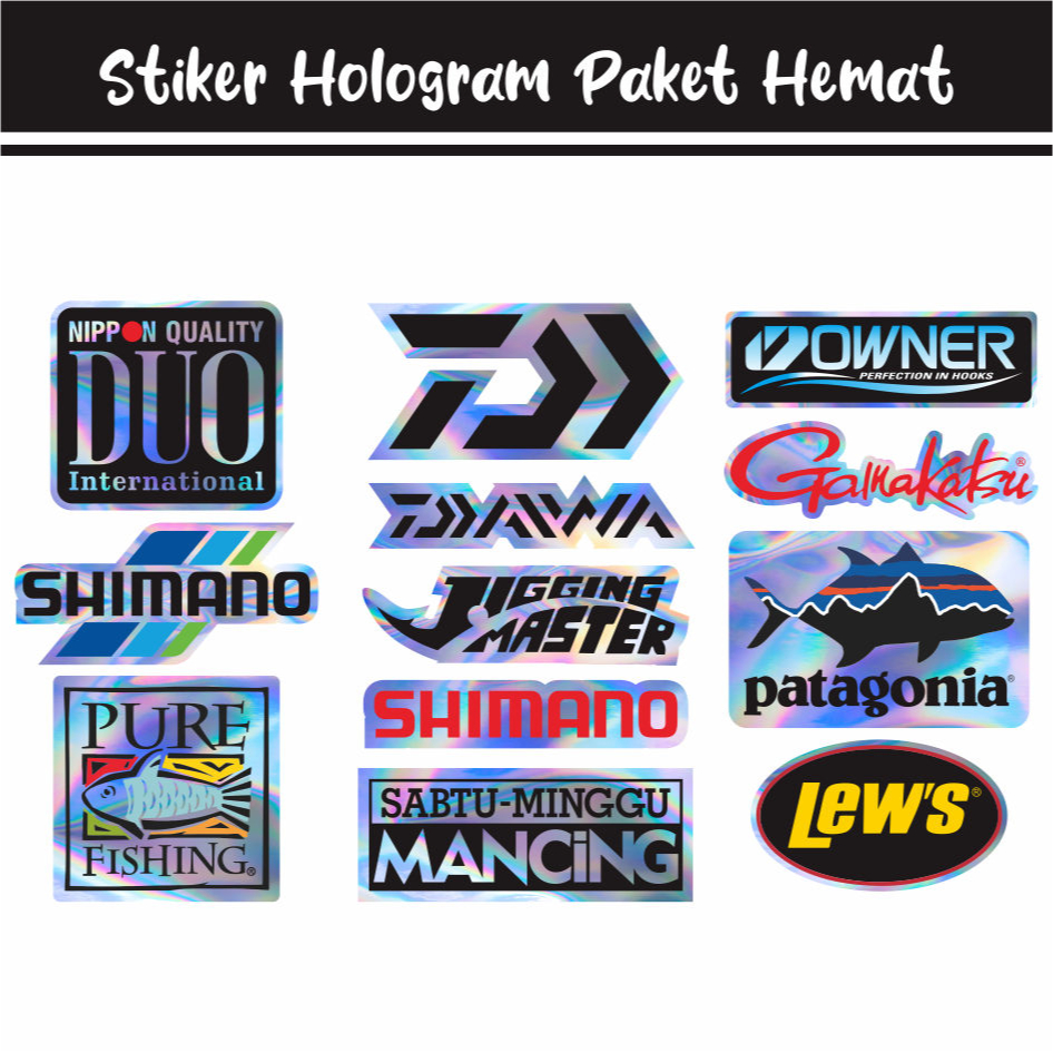 Jual Stiker Brand Mancing Hologram Tackle Box Pancing Alat Memancing ...