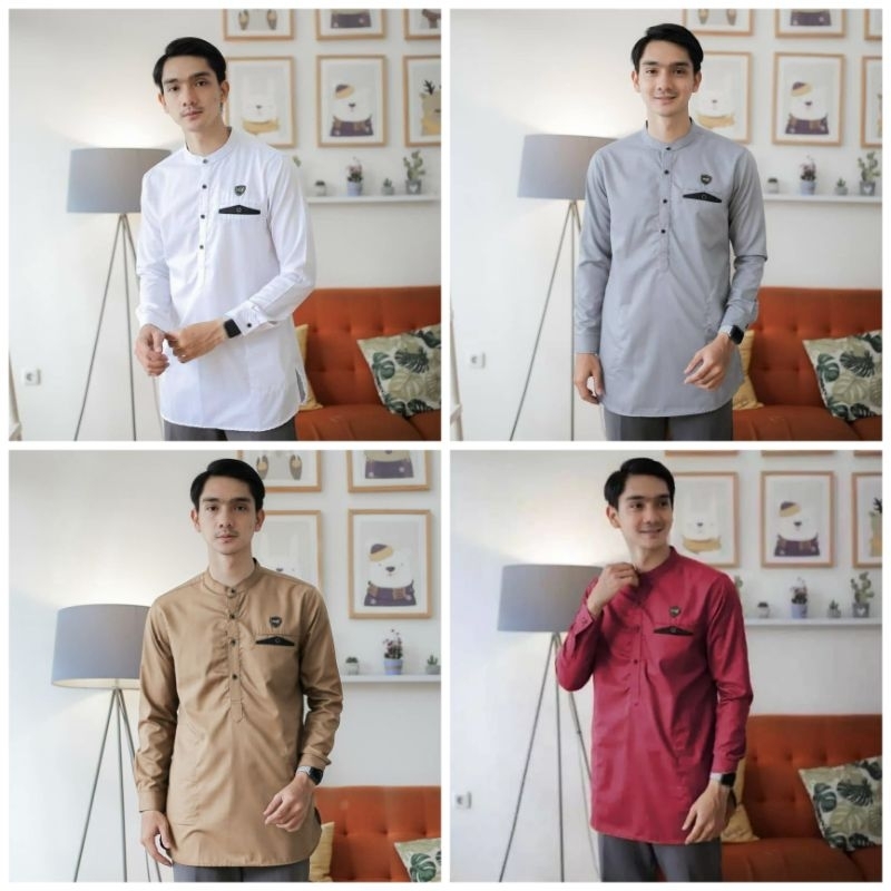 Jual Koko Dewasa Lengan Panjang Modern Koko Gus Iqdam Koko Polos Motif ...