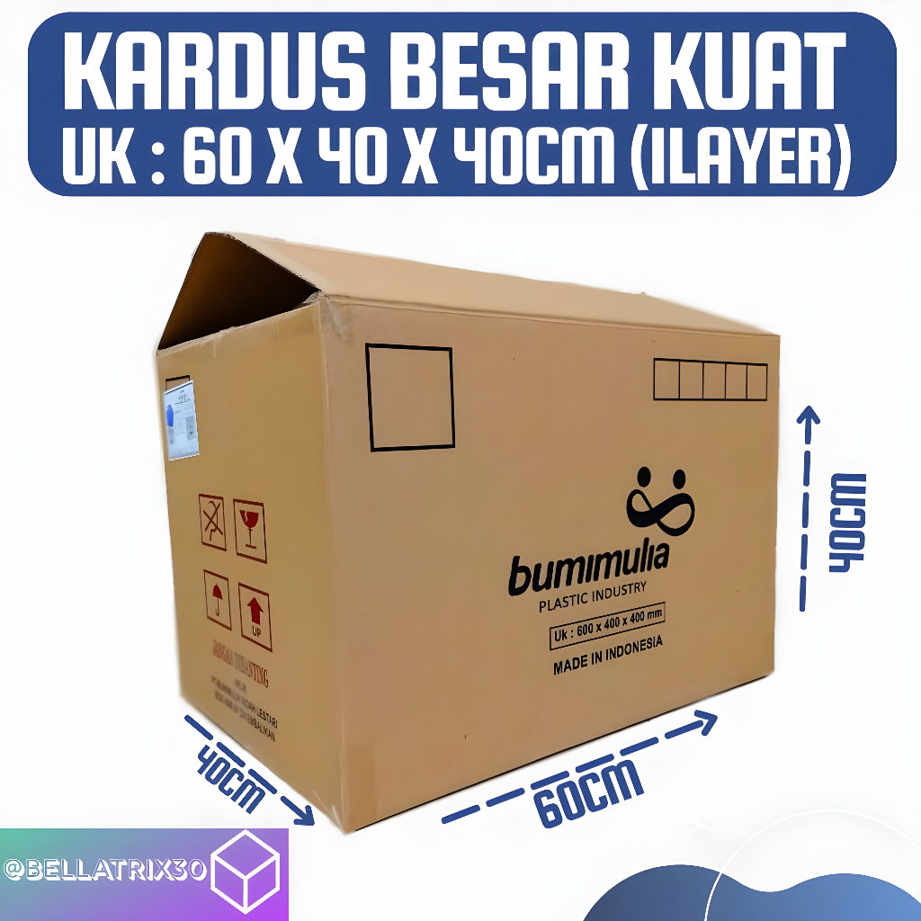 Jual Kardus Bekas Polos Dus Pindahan 1 Ply Besar Ukuran 60 x 40 x 50 cm ...