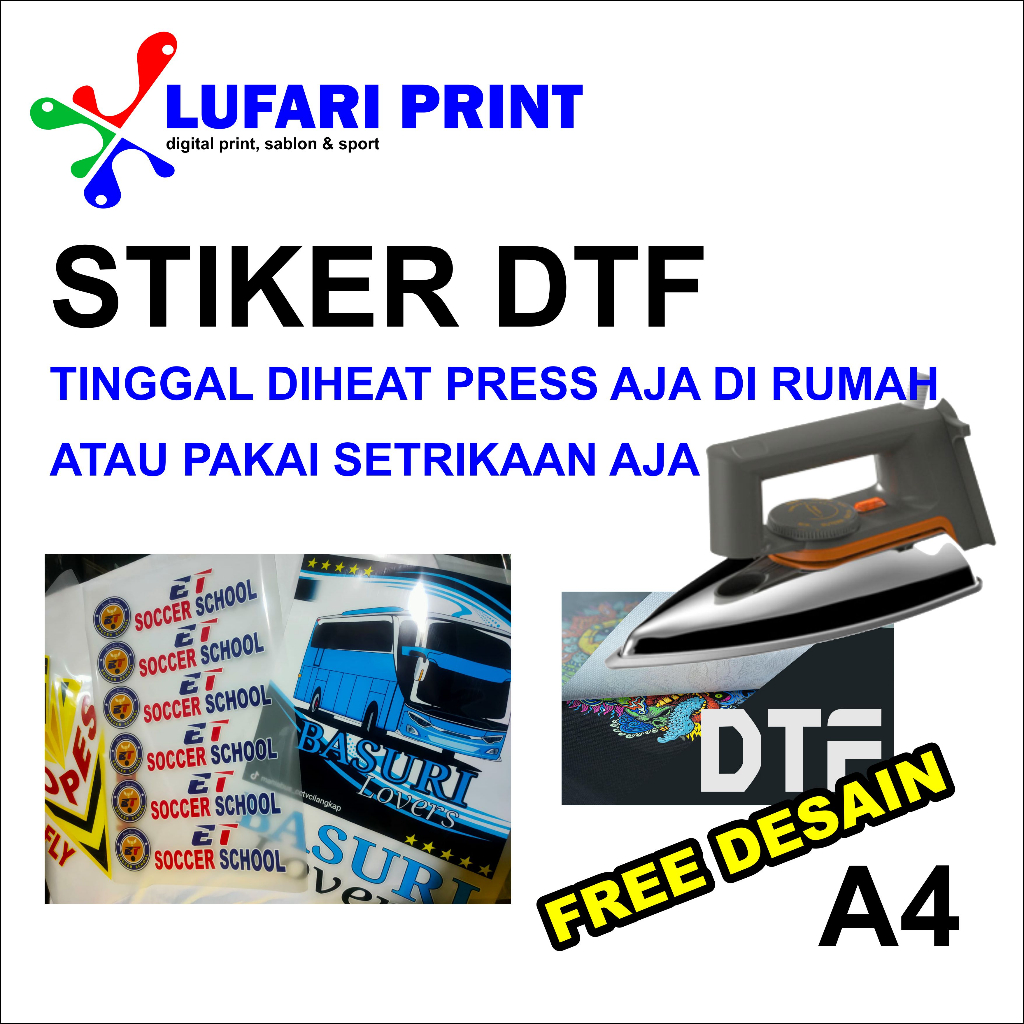 Jual Stiker DTF size A4 siap tempel di kaos, Desain Suka Suka | Shopee ...