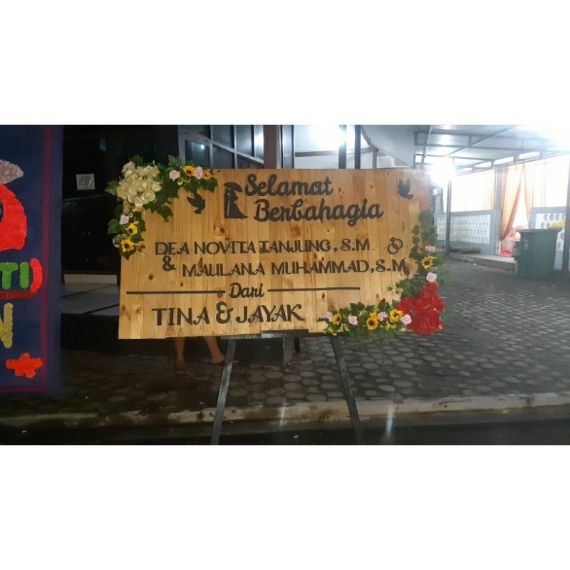Jual sewa papan bunga rustic/papan bunga kekinian/papan bunga rustik ...