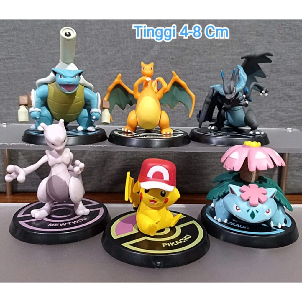 Jual Mainan Figure Pokemon Pikachu Berkualitas Dengan Base | Shopee ...