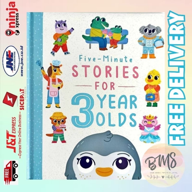 Jual Five-Minute Stories for 3 Year Olds Bedtime Story Collection ...
