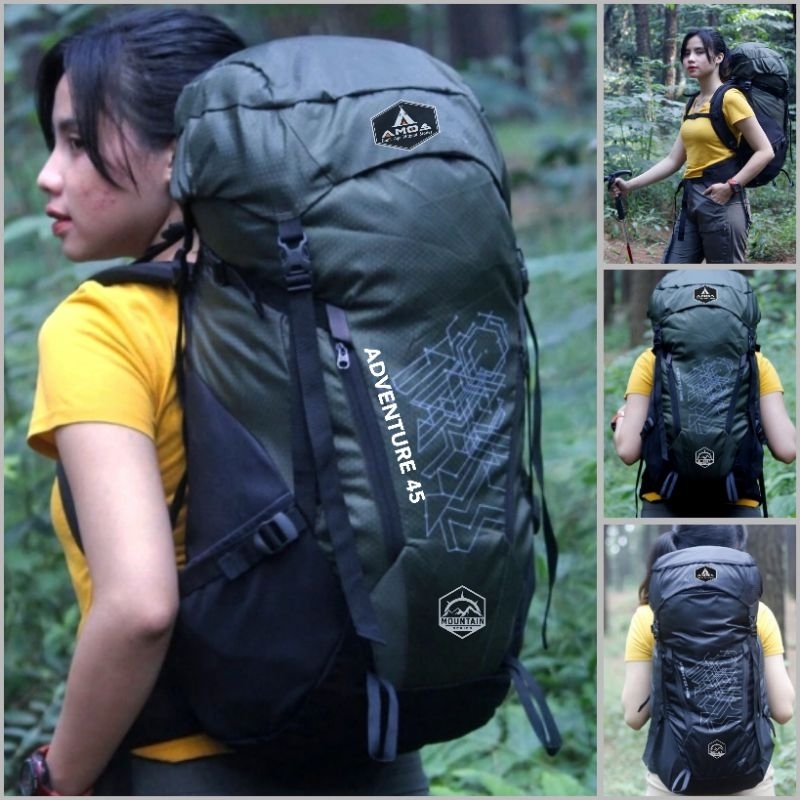 Jual Tas Pendaki Gunung 45L / Tas Keriel Carrier 45 Liter up 50L Camping Hiking Travelling ...