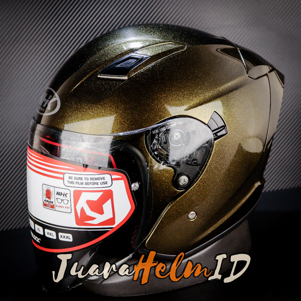 Jual NHK HELM S1 GP PRO SOLID SE / ARMY GLOSSY / GPPRO DOUBLE VISOR ...