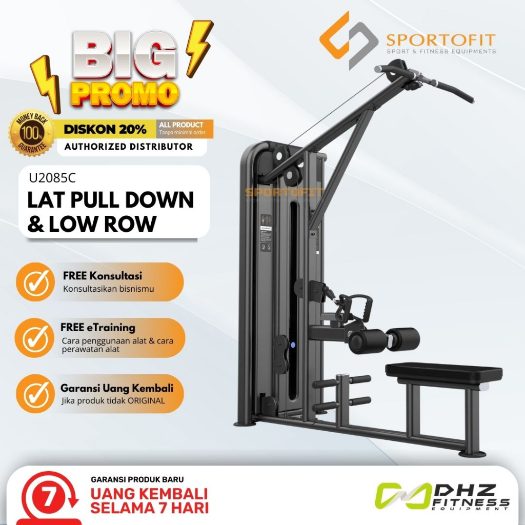 Jual Lat Pull Down & Low Row U2085C | DHZ | GYM | Shopee Indonesia