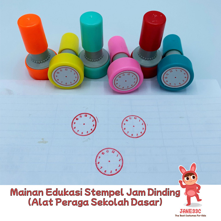 Jual Mainan Edukasi Stempel / Alat Peraga Sekolah Dasar Segel Jam ...