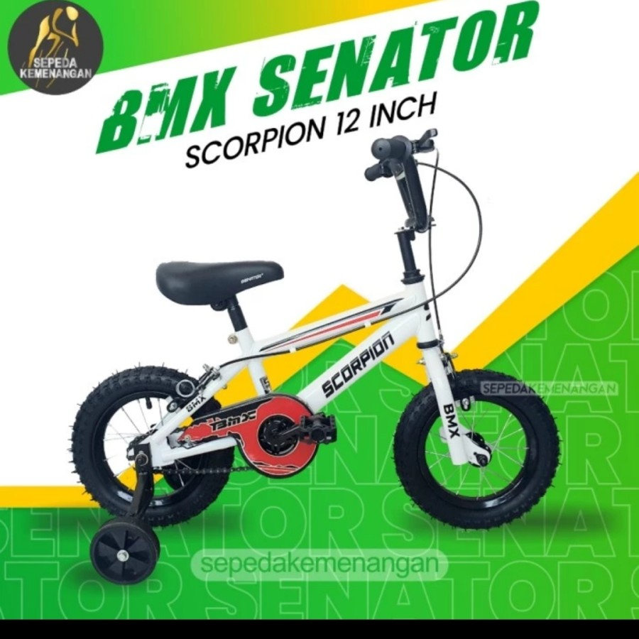 Jual Sepeda bmx anak 12 inch senator scorpion usia 3-7 tahun new sni ...