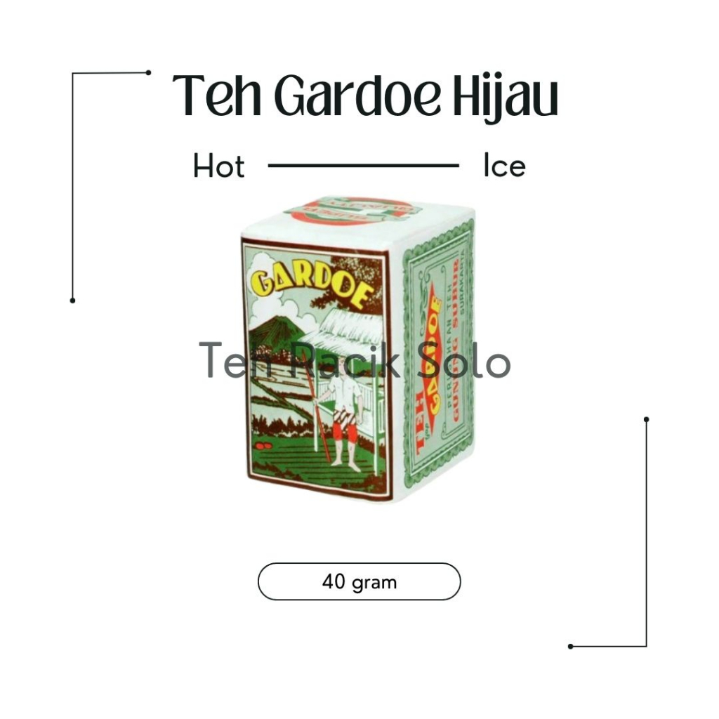 Jual Teh Gardoe Hijau 1 boss/press isi 10 pcs (40gram) teh khas solo ...