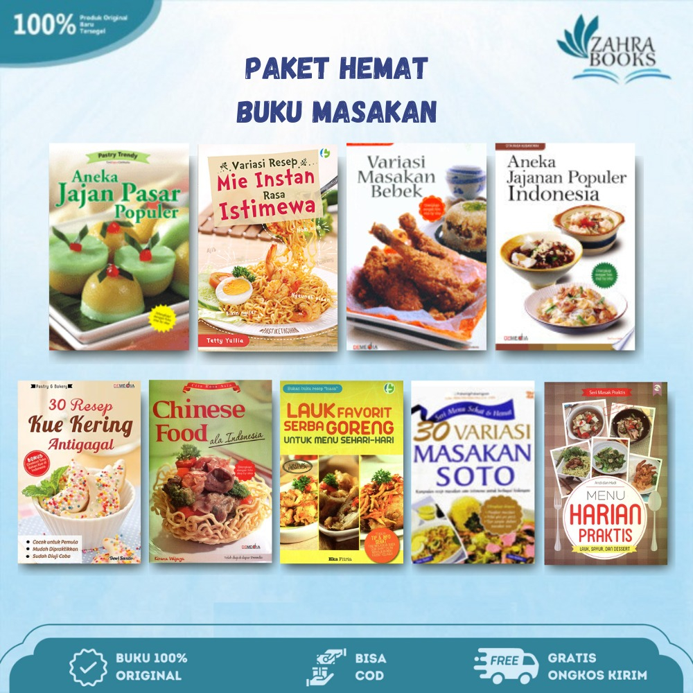 Jual Paket Hemat 45 Resep Camilan Manis Gurih Aneka Jajanan Pasar