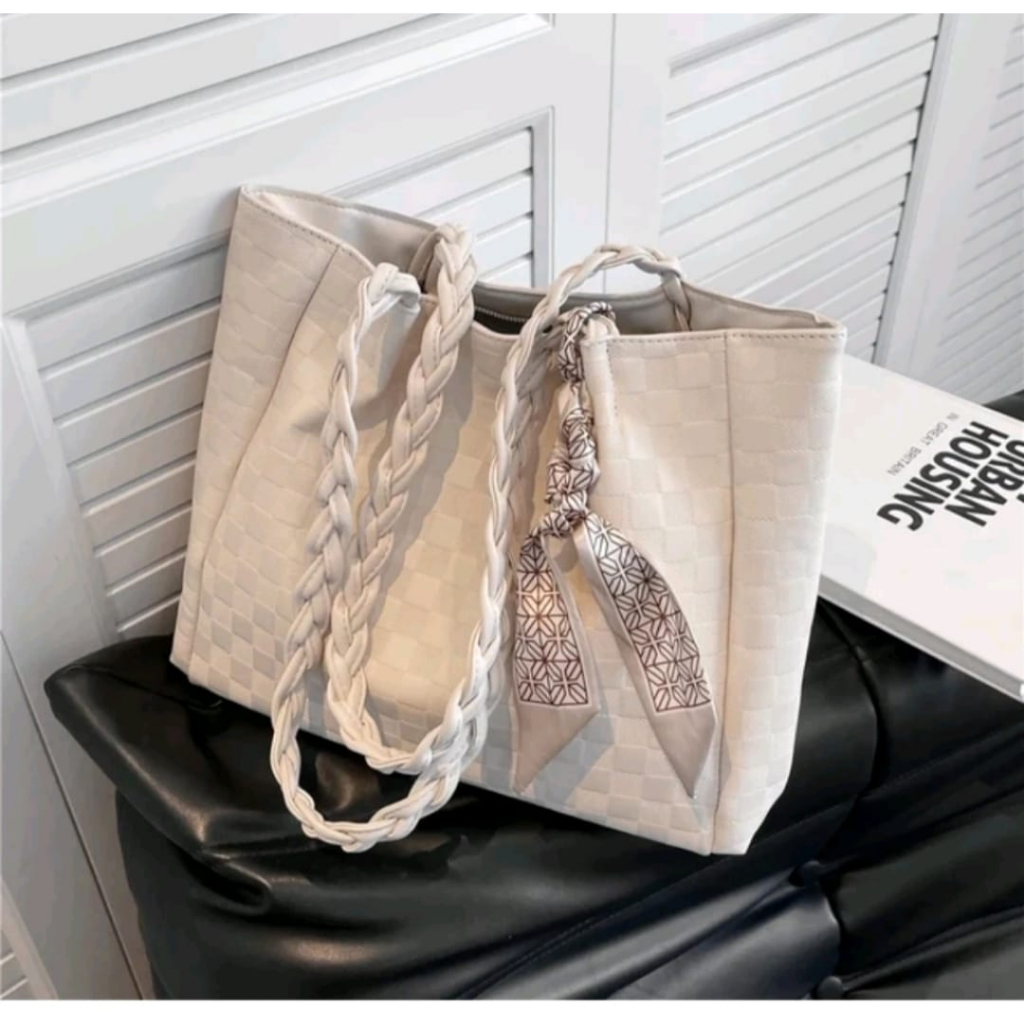 Jual ROSA -Tote Bag Wanita - Tas Wanita Korea (free syal) - Tas Bahu ...