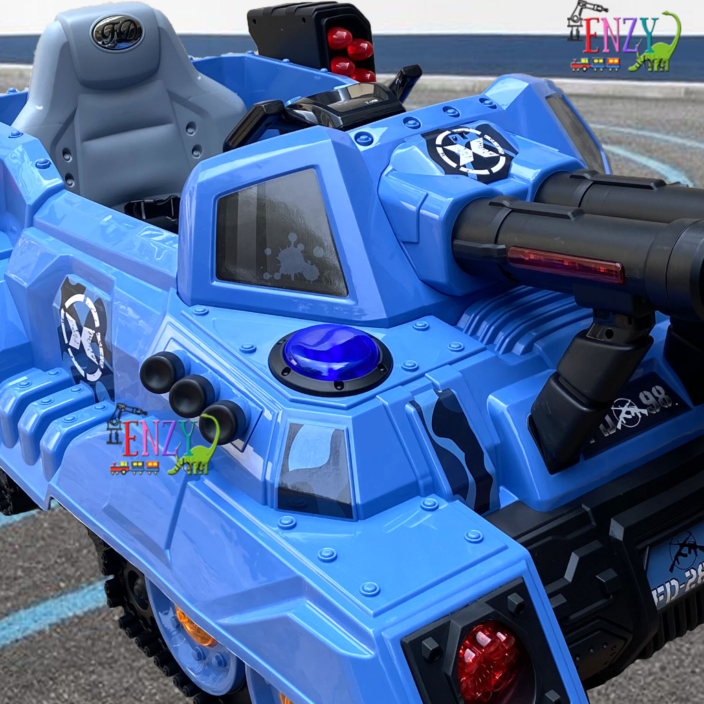 Jual Mainan Ride On Tank Baja Listrik Mobil Aki Jumbo Remote Light and ...