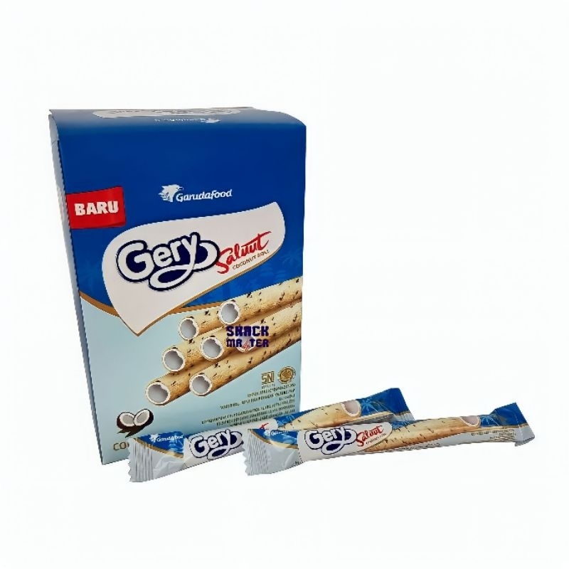 Jual Gery Salut ROLL Coconut wafer 24pcsx7gr | Shopee Indonesia