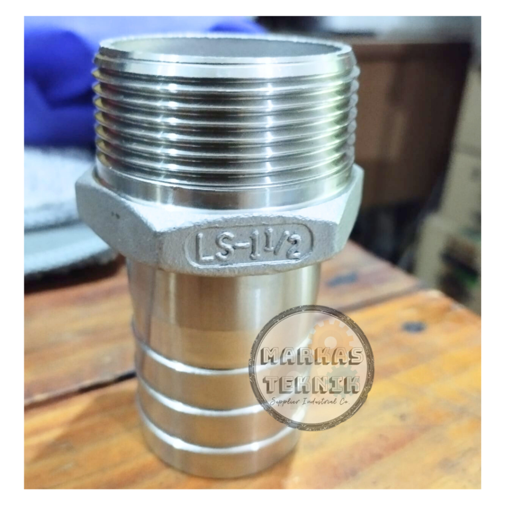 Jual NEPEL SELANG SS 304-1 1/2" / Hose Nepel SS Neple Stainless 304-1 1 ...