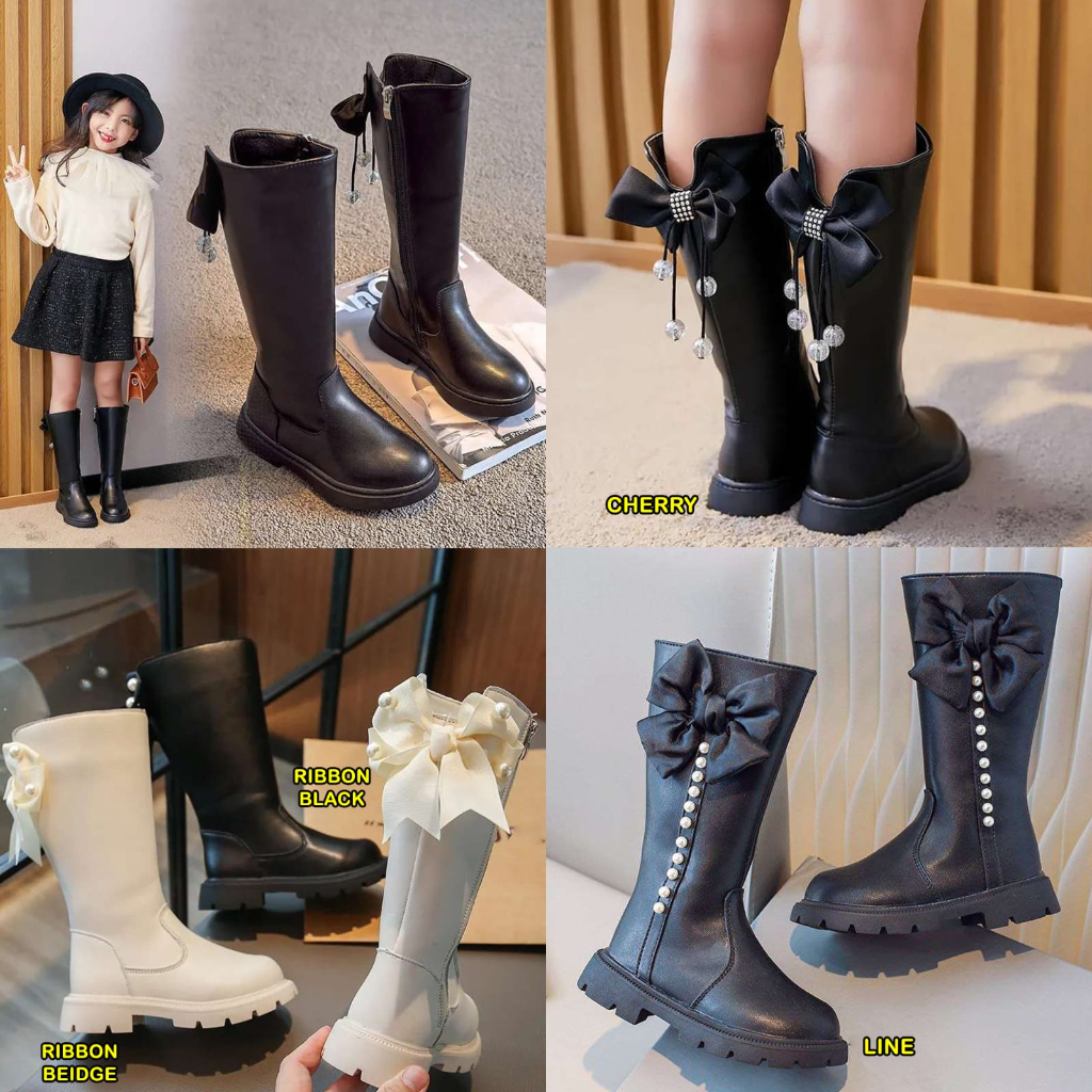 Jual Sepatu Boots Anak Perempuan KOREAN MODELLING PEARL | Shopee Indonesia