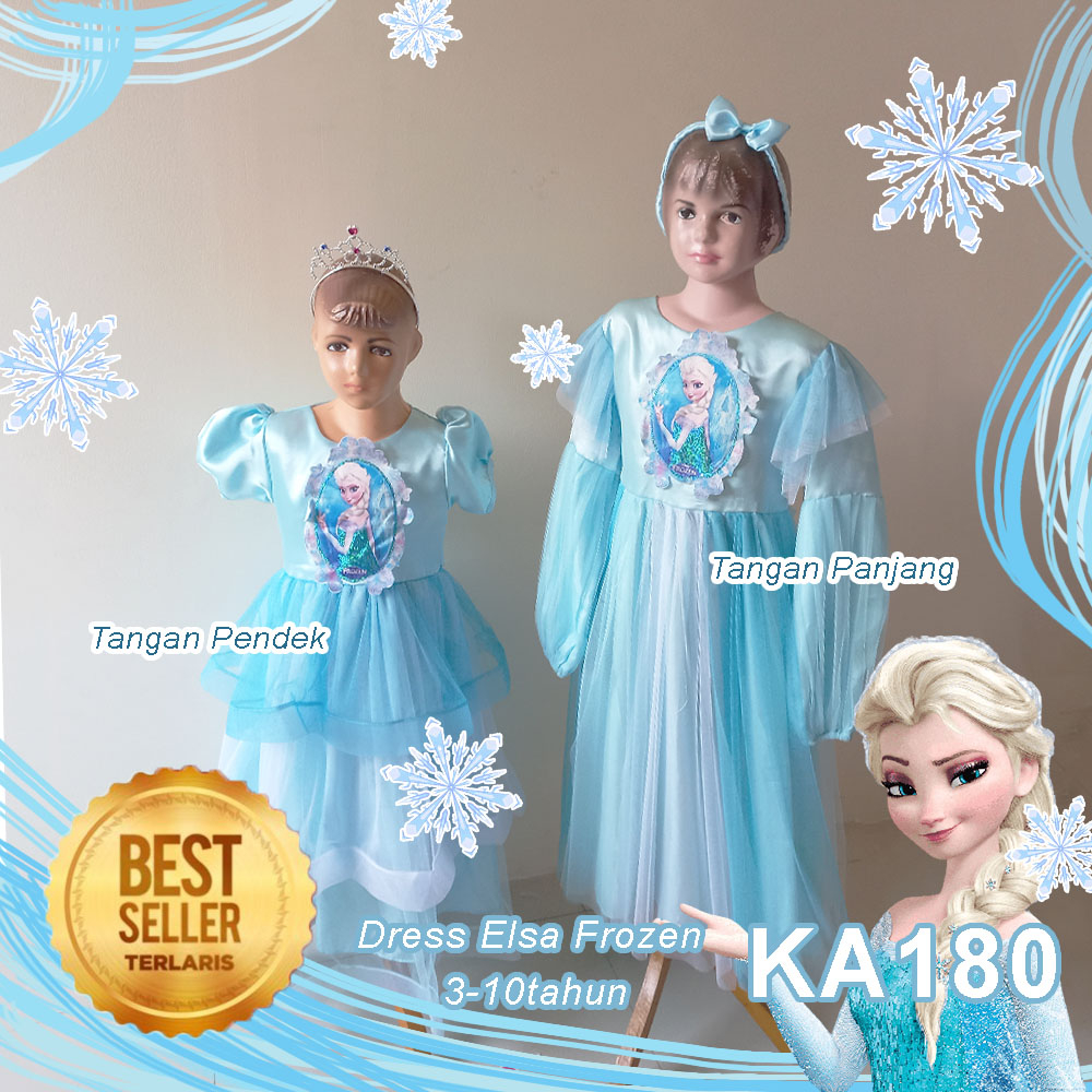 Jual Dress Baju Anak Elsa Frozen 2 Usia 5 6 Tahun Import Model Terbaru ...