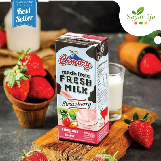 Jual CIMORY Susu UHT Strawberry 250 ML Fresh Milk Susu Sapi Segar Rasa ...