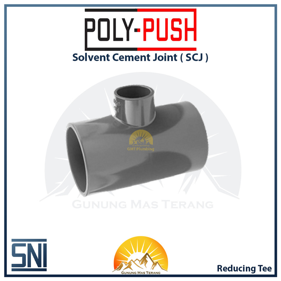 Jual Poly Push Reducing Vlok Tee SCJ Lem 90 mm / 3 " Pipa PVC SNI ...