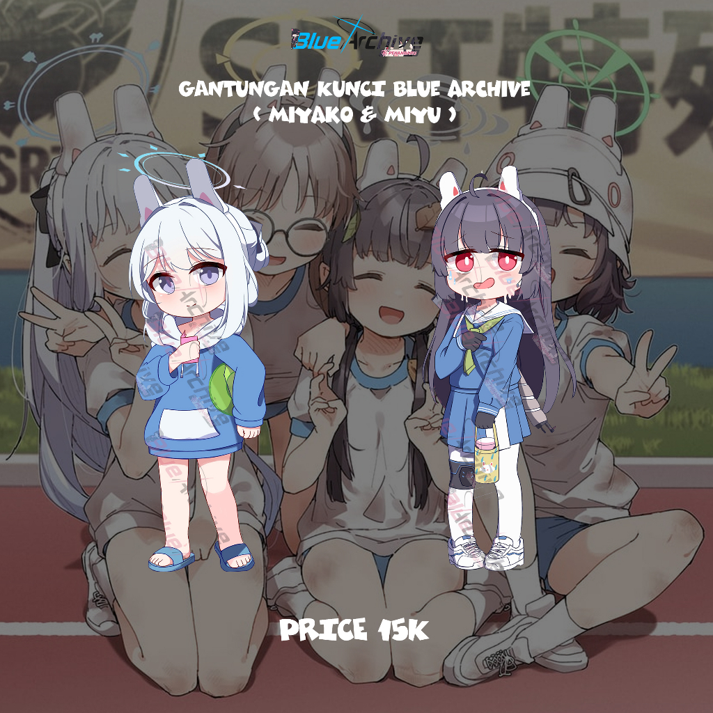 Jual Gantungan Kunci Blue Archive Miyako And Miyu Shopee Indonesia