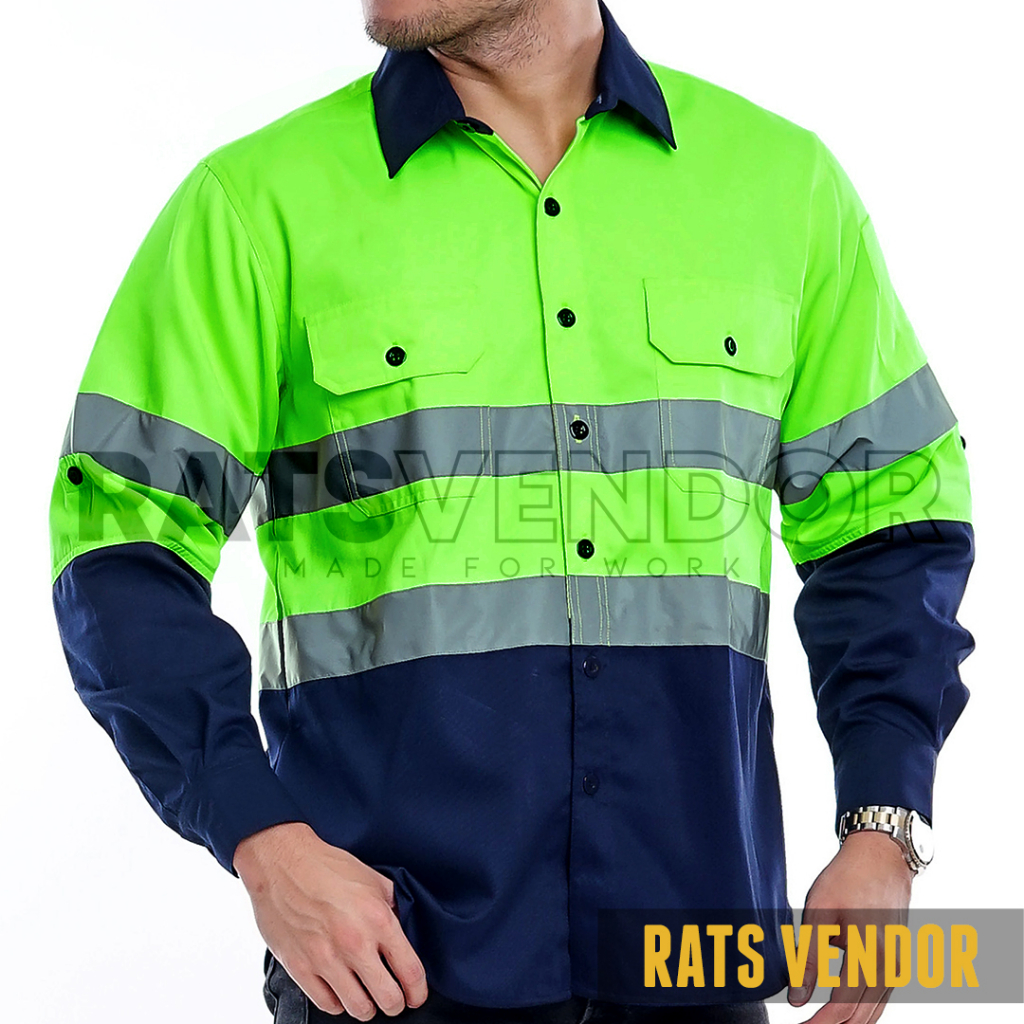 Jual Kemeja Safety K3 / Baju Proyek Tambang / Wearpack Kerja / Seragam ...