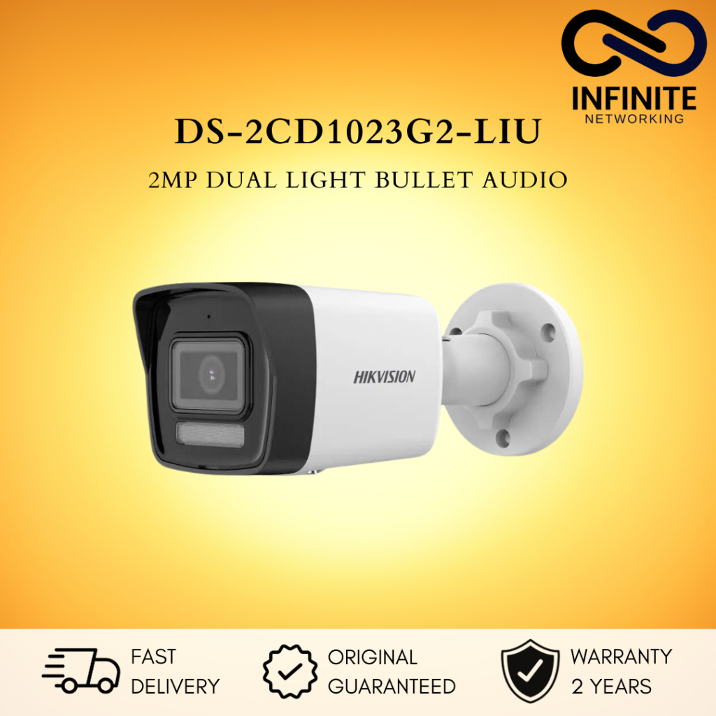Jual DS-2CD1023G2-LIU - HIKVISION IP CAMERA 2MP DUAL LIGHT BULLET AUDIO | Shopee Indonesia