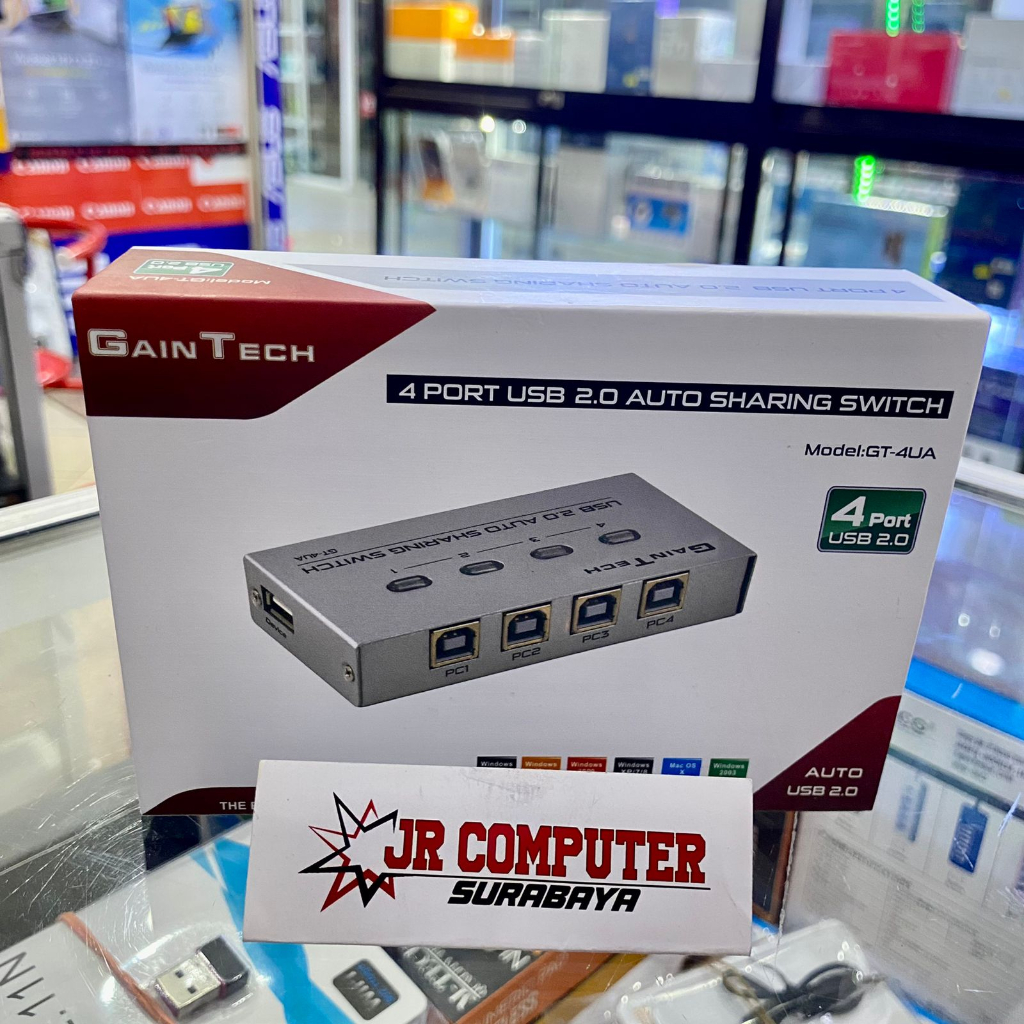 Jual Auto Switch Printer USB 4-Port [USB 2.0 Sharing Switch 4-Port ...