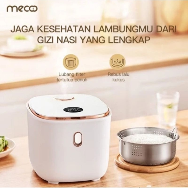 Jual Meco Aesthetic Rice Cooker Low Carbo Low Sugar 400 Low Watt-1,5 ...