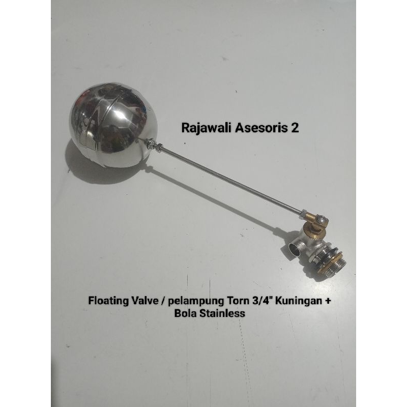 Jual Floating Valve / Pelampung Toren 3/4" Kuningan + Bola Stainless ...
