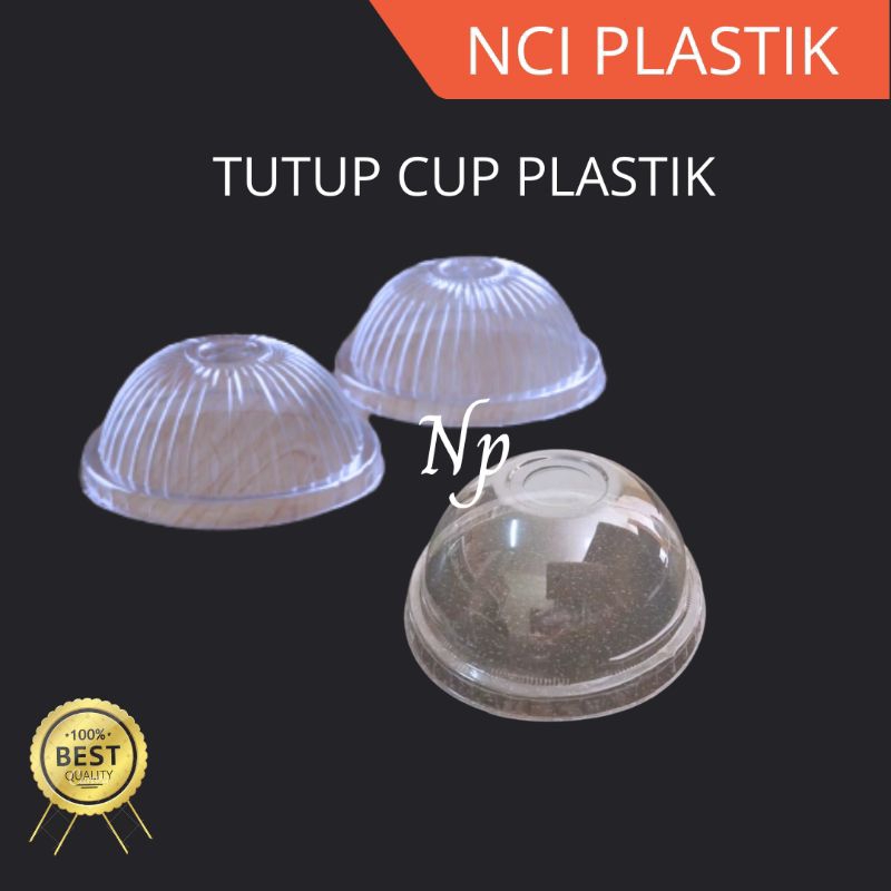 Jual Tutup cup plastik cembung polos dan cembung rege [isi 50] | Shopee ...