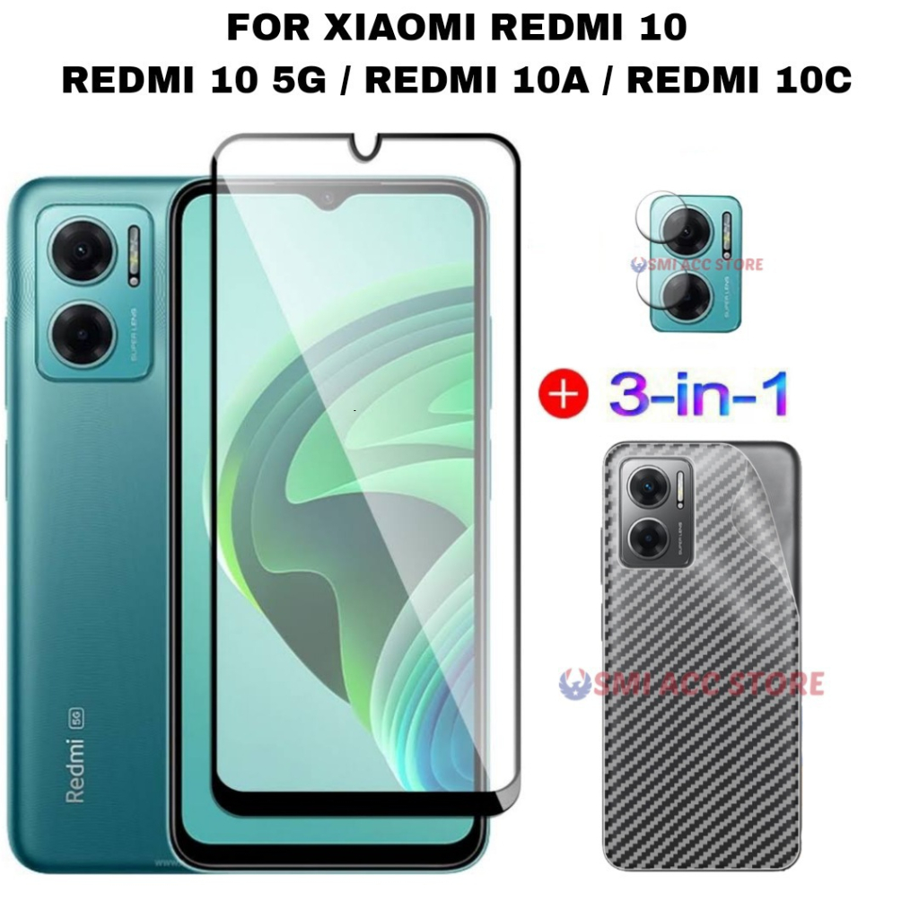 Jual PAKET TG Redmi 10 5G / Redmi 10 4G / Redmi 10A / Redmi 10C Tempered Glass 9D Anti Gores ...