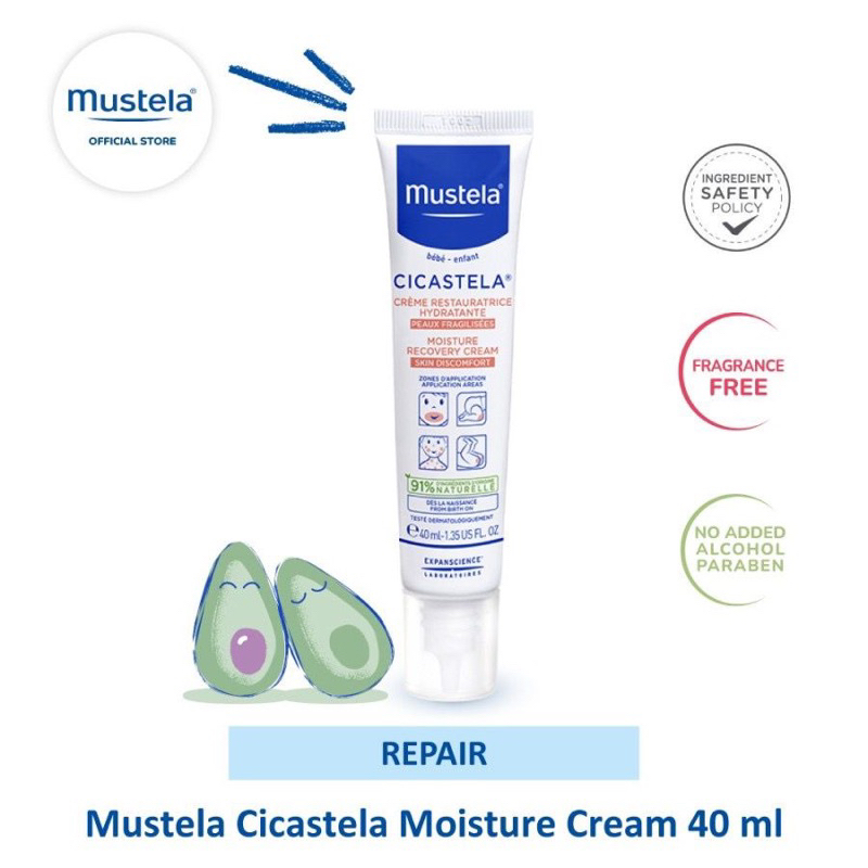 Jual MUSTELA Cicastela Moisture Recovery Cream 40ml | Recovery Repair ...
