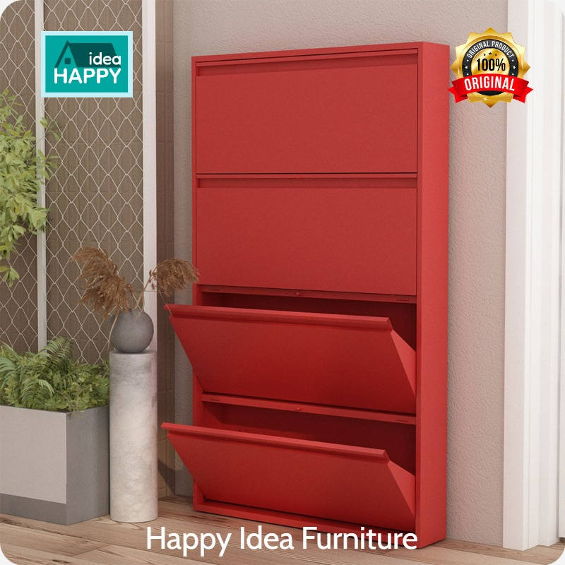 Jual 𝗛𝗮𝗽𝗽𝘆 𝗜𝗱𝗲𝗮 - Rak Sepatu Besi Modern Pintu Flap Aesthetic Elegan ...