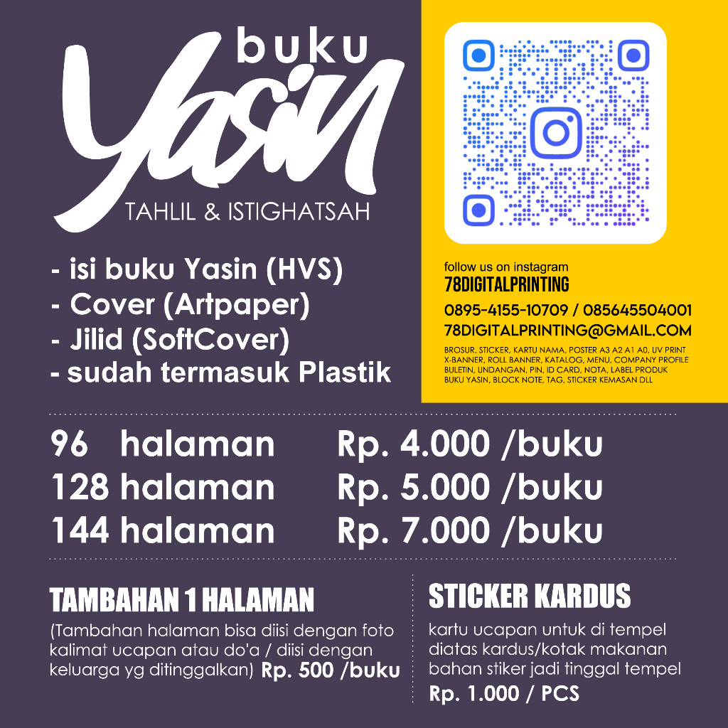 Jual yasin custom | Shopee Indonesia