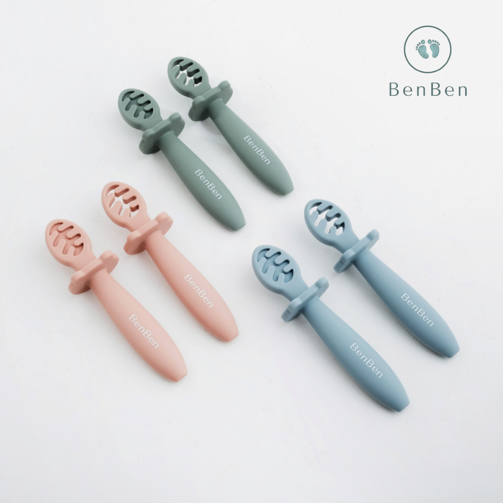 Jual BenBen Premium Silicone Baby Pre Spoon with Case Sendok Makan Bayi ...